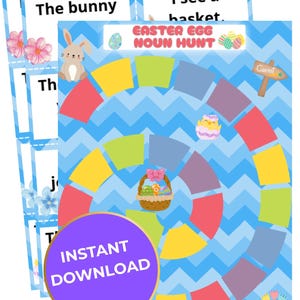 Easter Noun Hunt Board Game – Printable Grammar Activity for Kids ...