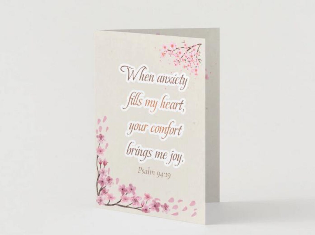 Christian Encouragement Greeting Card – God’s Peace Over Anxiety ...