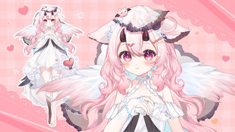 LIVE 2D Model Dragon Girl Vtuber Model for Sell [premade Vtuber Model ...