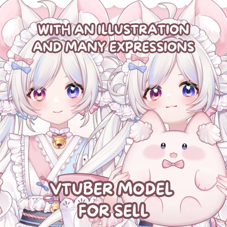LIVE 2D Model Mouse Maid Vtuber Model for Sell [premade Vtuber Model ...