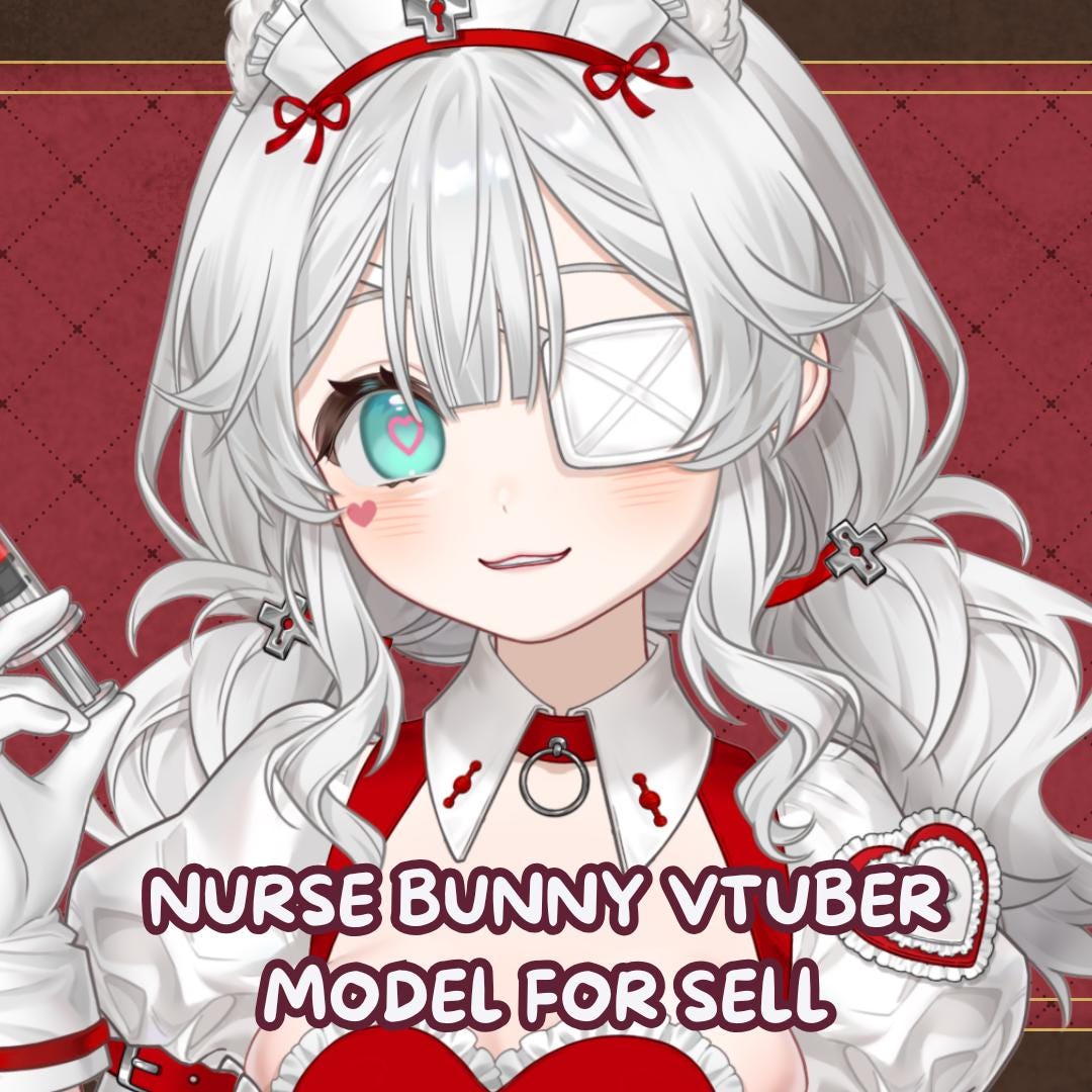 LIVE 2D Model Bunny Rabbit Nurse Vtuber Model for Sell [premade Vtuber ...