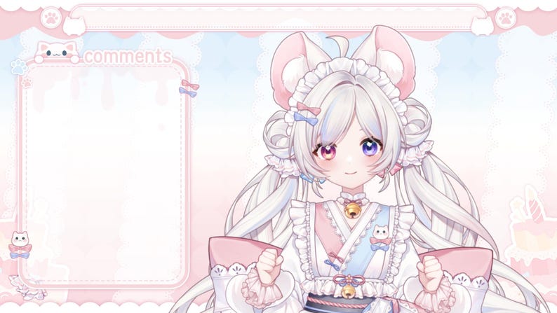 LIVE 2D Model Mouse Maid Vtuber Model for Sell [premade Vtuber Model ...