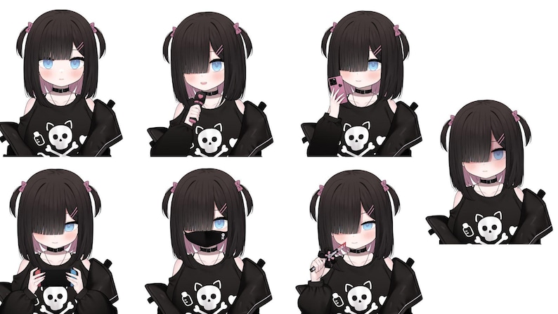 LIVE 2D Model Menhera/yandere Girl Vtuber Model for Sell [premade ...