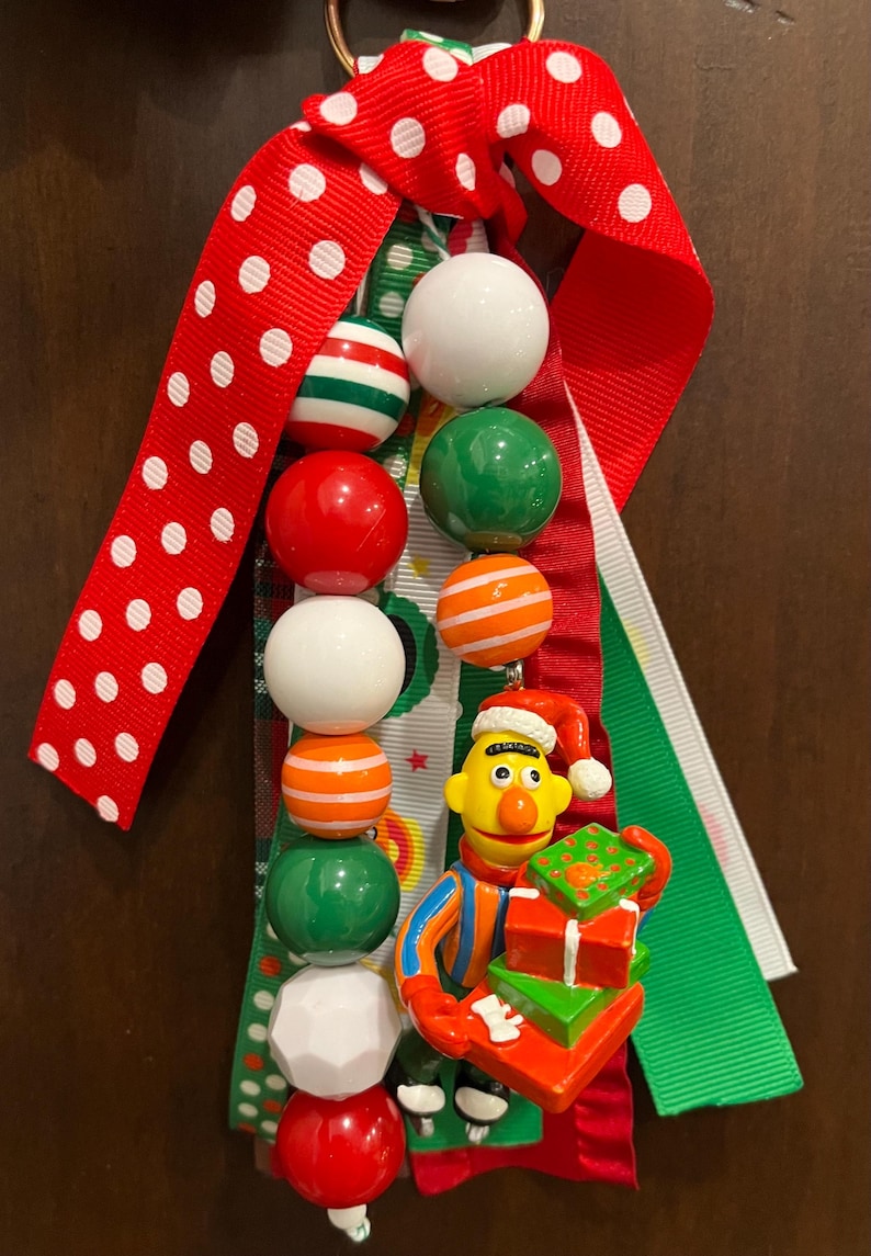 BERT SESAME STREET Christmas -handmade Bag Charm Accessory - Etsy