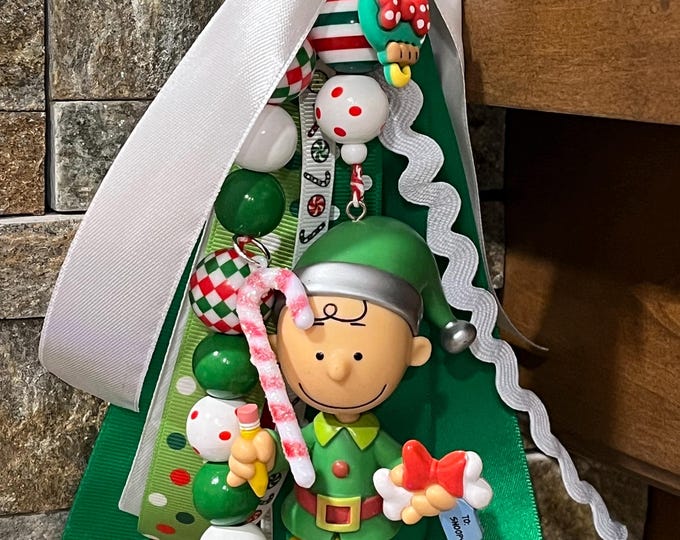 CHARLIE Brown Elf CHRISTMAS -handmade Bag Charm Accessory or ORNAMENT ...