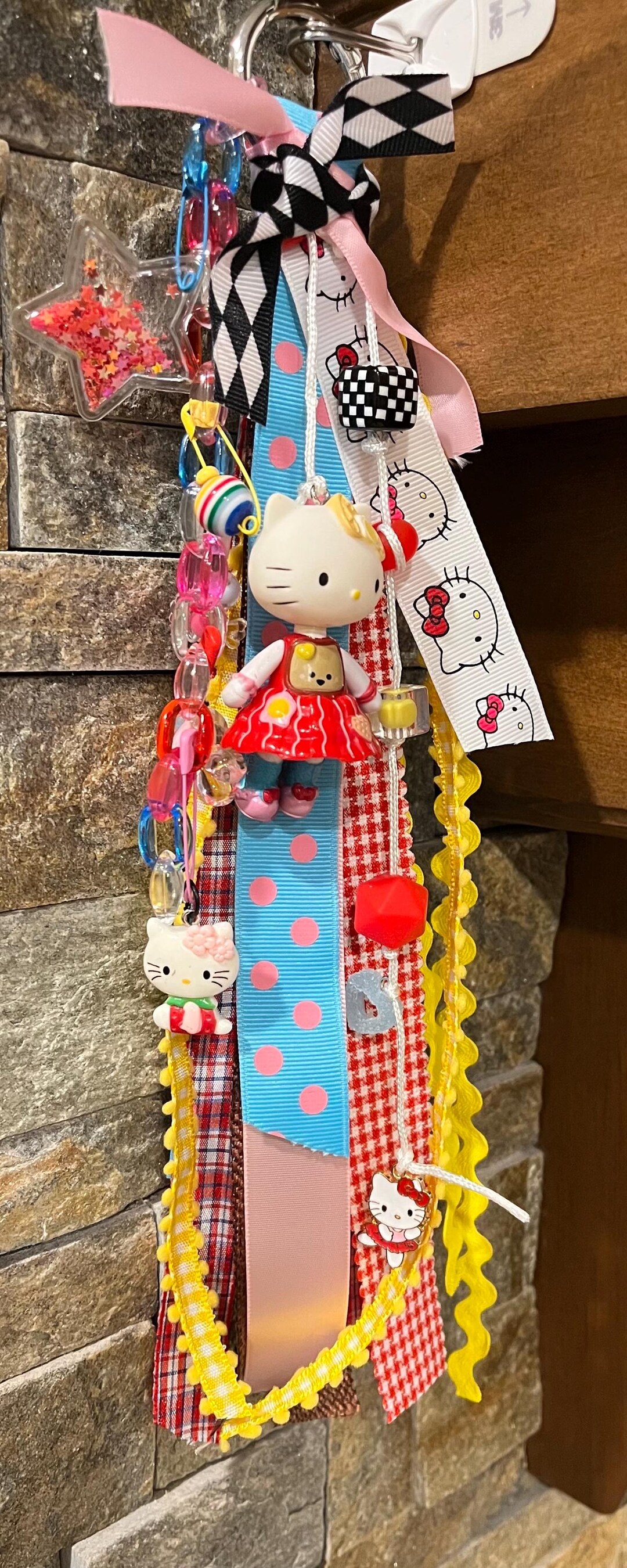 Hello Kitty 2 -handmade Charm. -book Spine. Dangle. Tassel ...