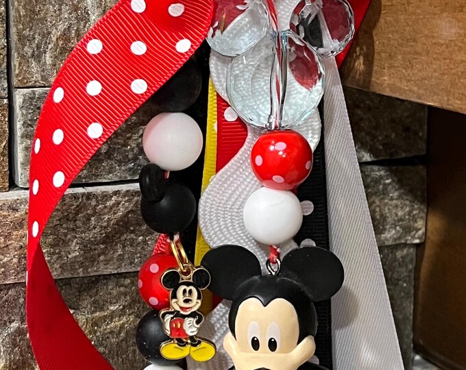 MICKEY MOUSE -handmade Bag Charm Accessory - Etsy