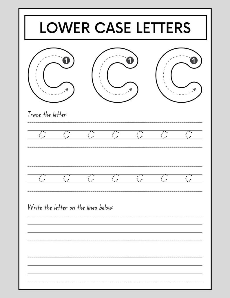 ABC Pre-k Worksheets | Alphabet Tracing & Learning | Digital Download ...