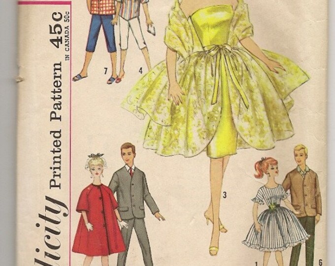 Vintage Simplicity Barbie Doll Clothes Pattern No. 4422 - Etsy