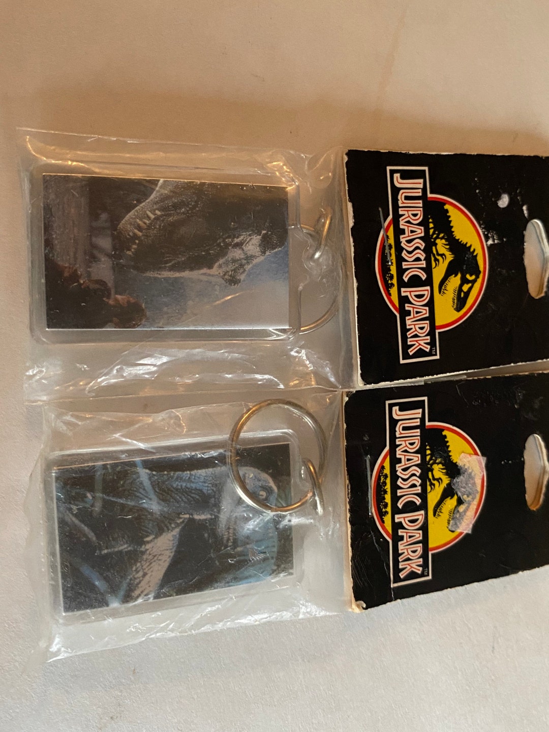 Vintage 1993 Jurassic Dinosaur Park Key Chains New in Plastic Set of ...