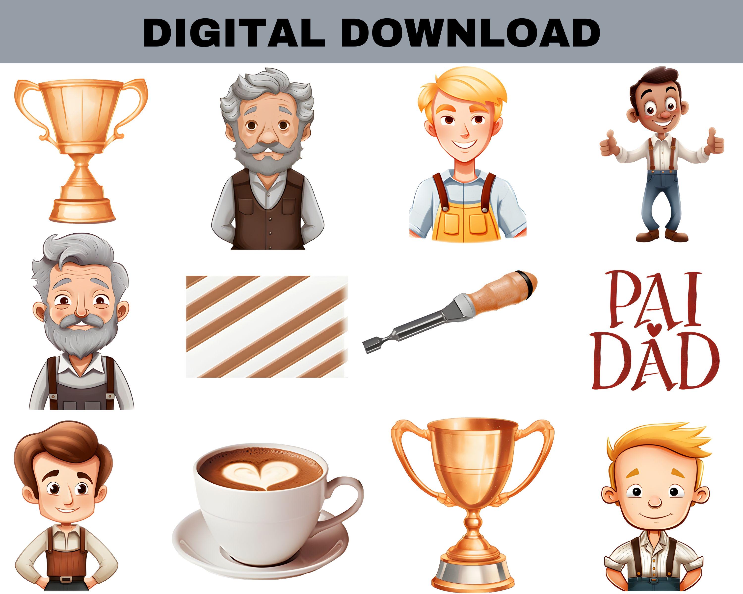 Father's Day Clipart, Super Dad Illustration, Dad Clipart, Hero Dad ...