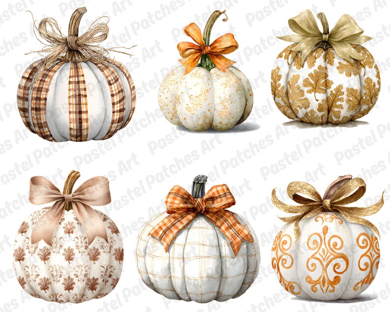 Pumpkin Clipart Bundle, Watercolor Fall PNG, Autumn Sublimation for ...
