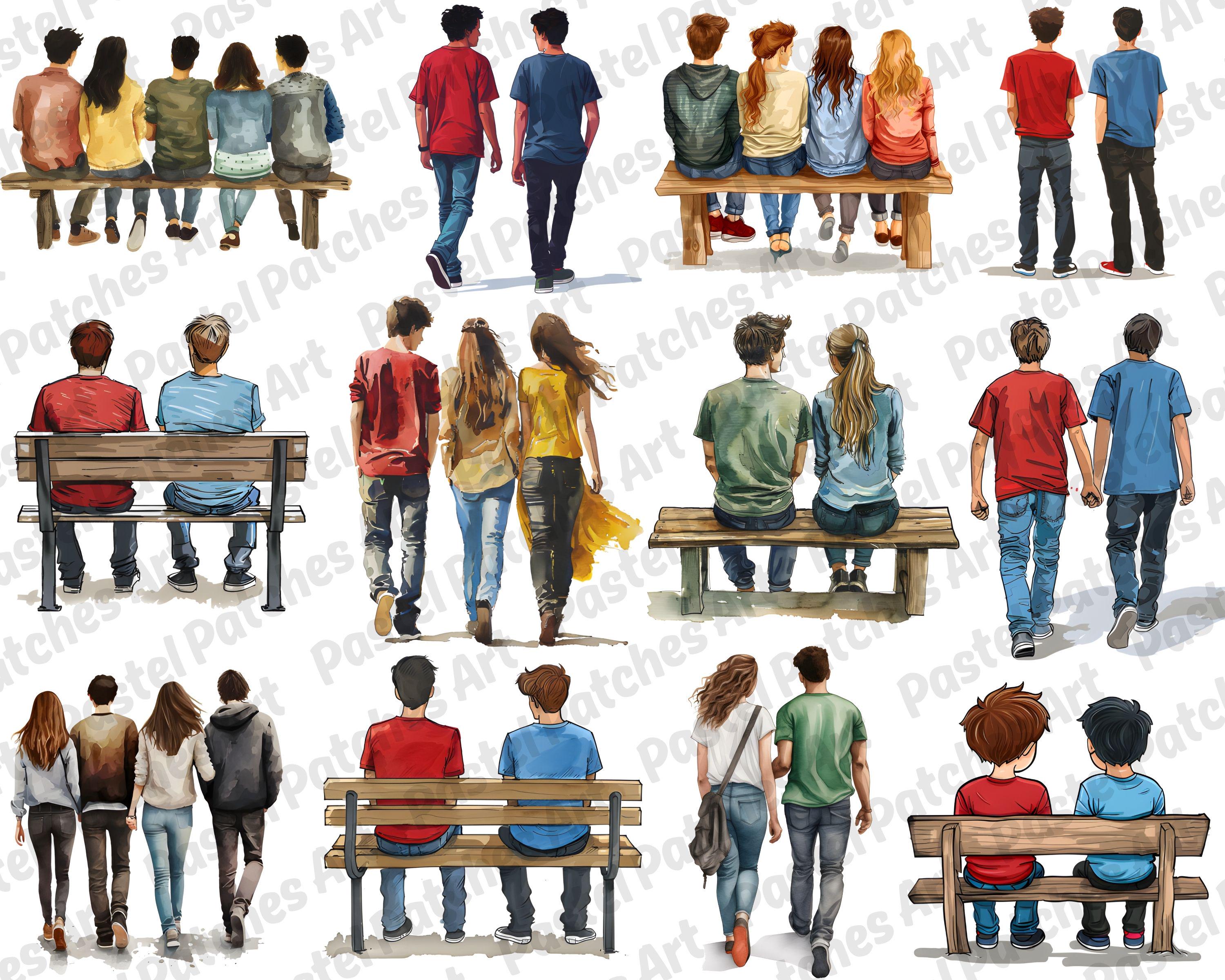 Watercolor Best Friends Clipart, Soul Mate PNG, Sisters, Friends PNG ...