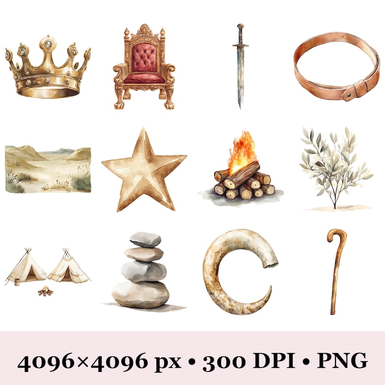 38 David Bible Story Clipart PNG | David & Goliath Christian Graphics ...