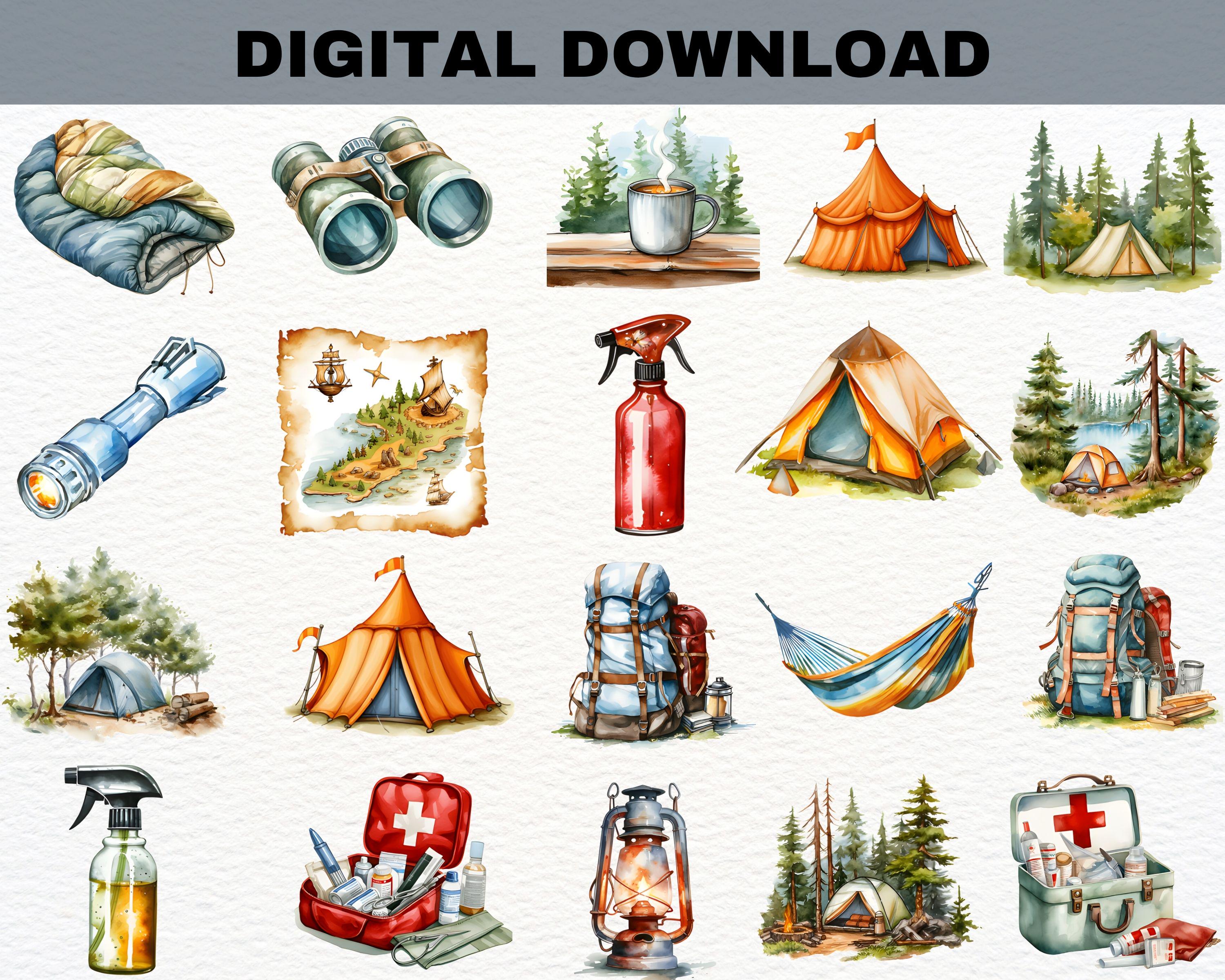 Camping Clipart, Campfire Png, Adventure Clipart, Campsite ...
