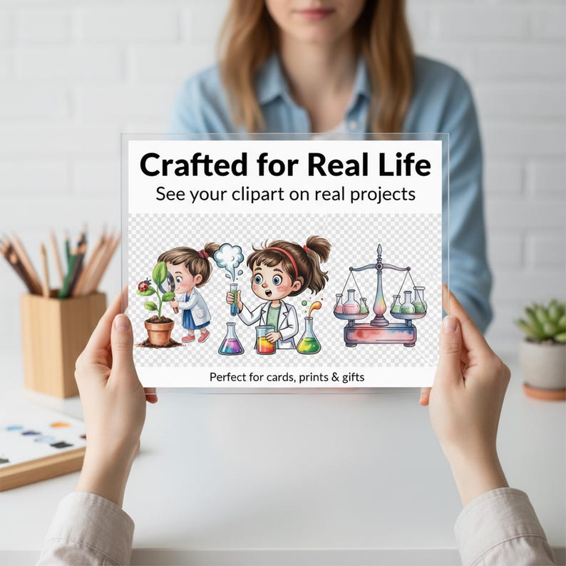 Watercolor Science Clipart Bundle for Kids | 12 Cute STEM Classroom ...