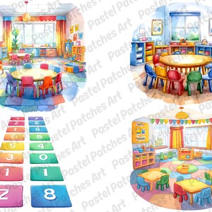 Daycare Clipart, Happy Back to School Clipart Bundle, Teacher Kids ...