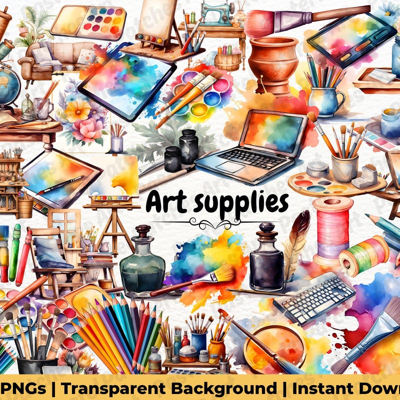 Clipart Painting Tools - Etsy