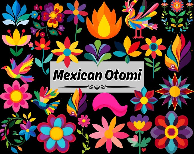 Mexican Otomí Style Design in Vector | Digital Files | Clipart | SVG ...