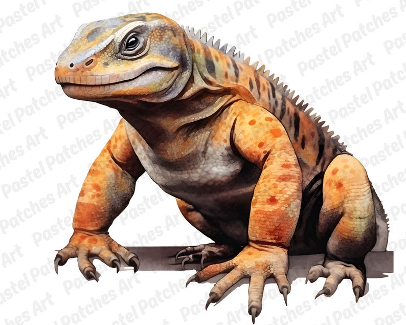 Watercolor Reptiles Clipart | Lizard, Snake & Turtle Art Bundle ...