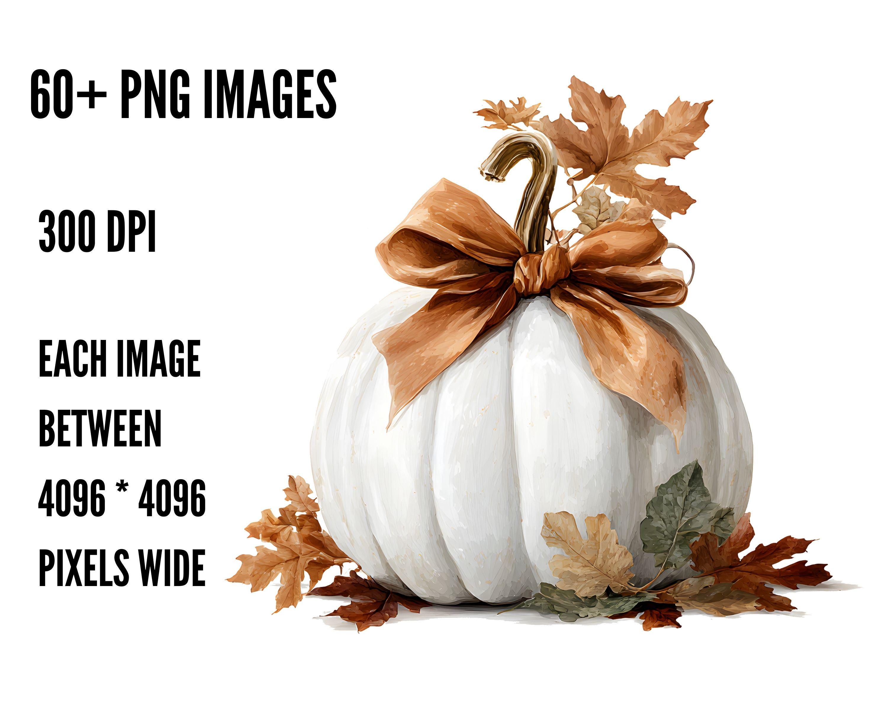 Pumpkin Clipart Bundle, Watercolor Fall PNG, Autumn Sublimation for ...