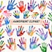 Watercolor Handprint Clipart, Painted Hand Prints, Kids Handprints PNG ...