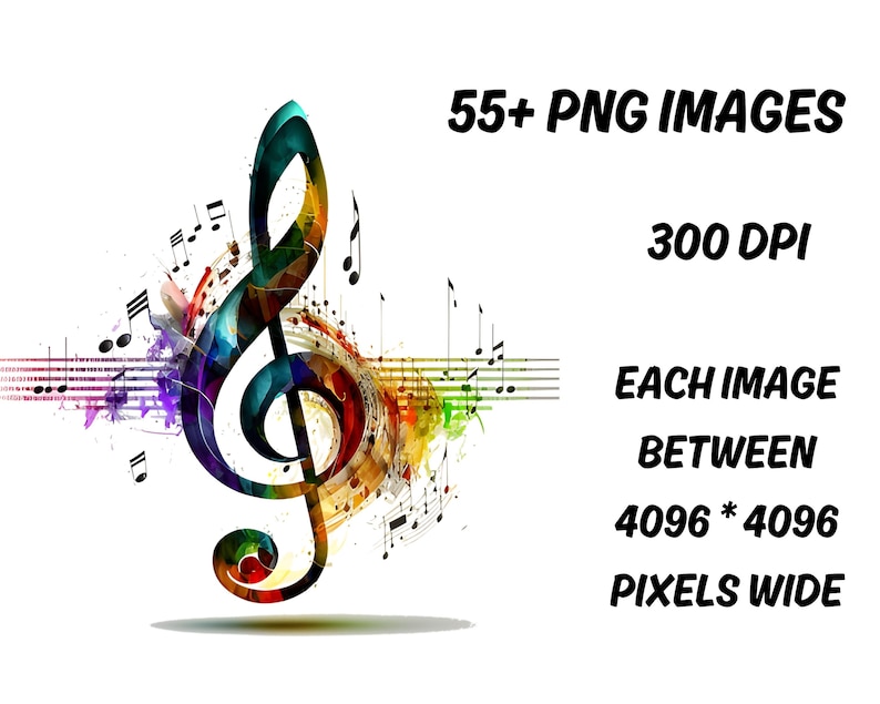 Musical Notes Clipart, Abstract Music Symbols, Music Illustrations ...