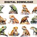 Watercolor Reptiles Clipart | Lizard, Snake & Turtle Art Bundle ...