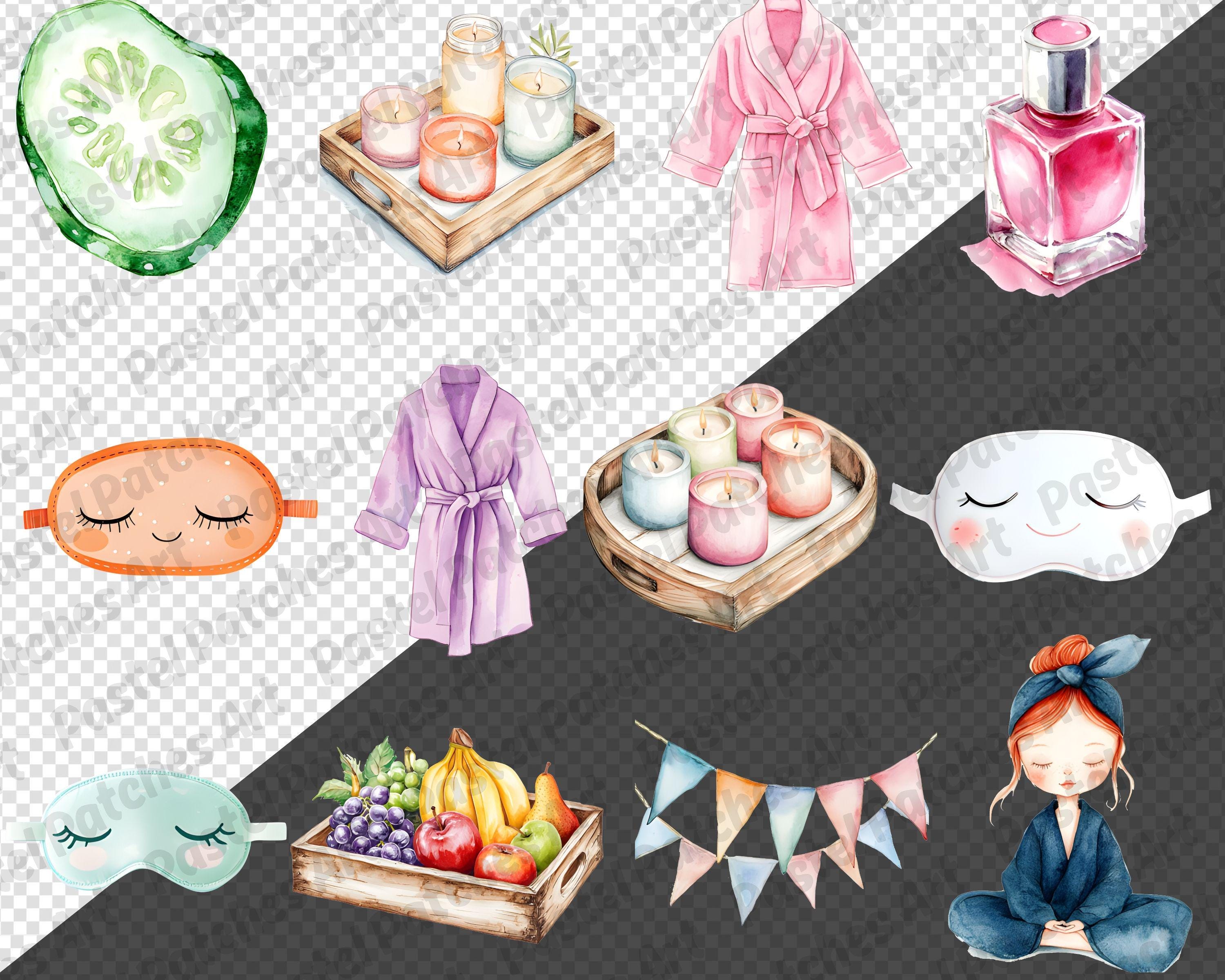 40+ Spa Day Watercolor Clipart – Cute Self-care PNG Bundle for Cricut ...