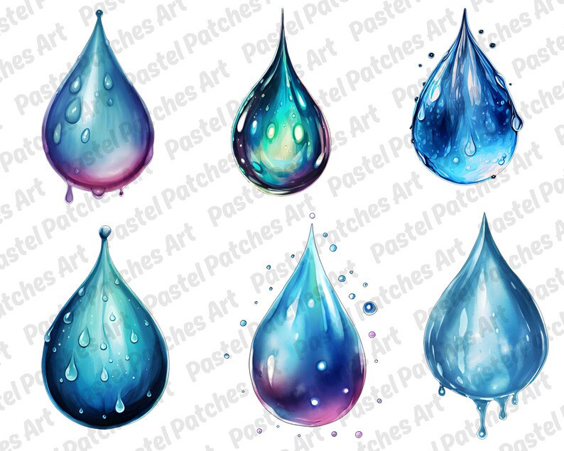 Water Drops Clipart, Drop of Water Illustrations, Water Droplets ...