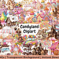 Candyland Borders Frames Candy Land Clipart Bundle 10 Digital Lollies ...