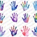 Watercolor Handprint Clipart, Painted Hand Prints, Kids Handprints PNG ...