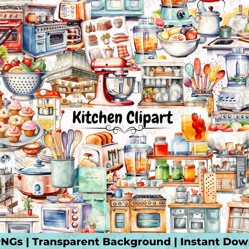 Kitchen Clipart - Etsy