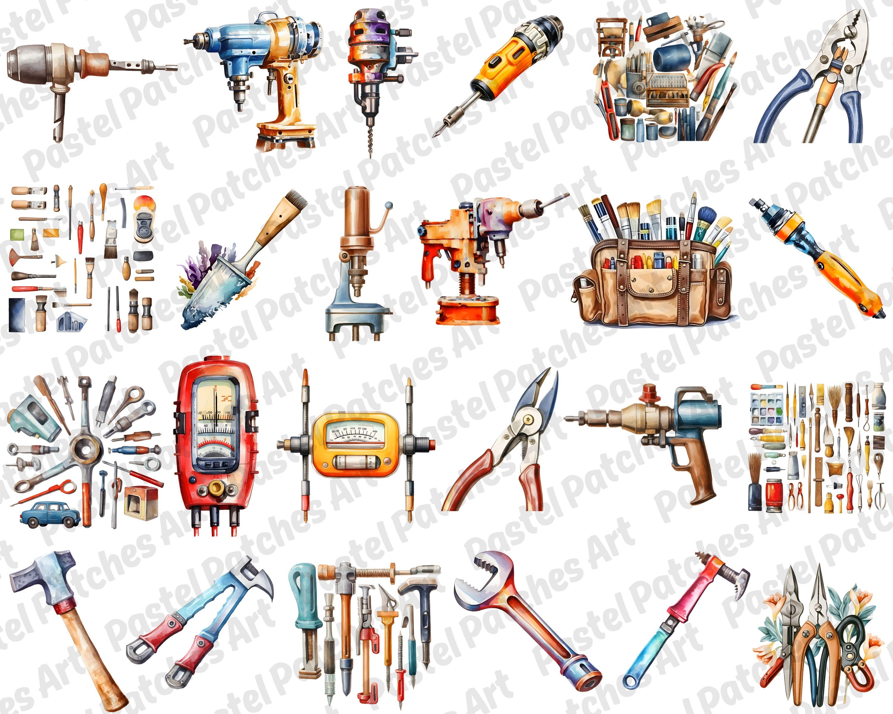 Tools Clipart Bundle, Mechanic Tool Clipart, Hand Tool Clipart ...