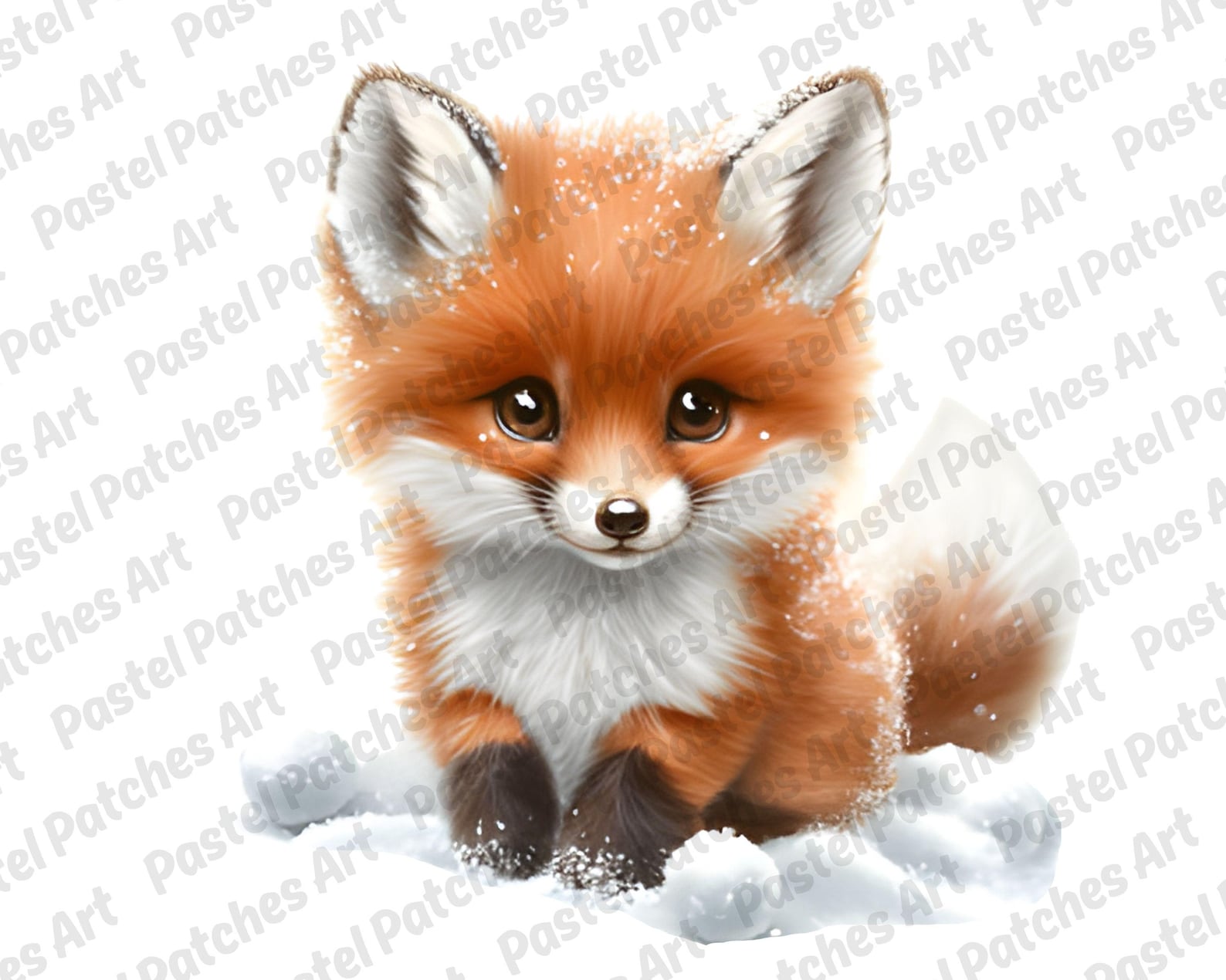Baby Fox Clipart, Watercolor Fox PNG, Fox Graphics, Cute Nursery ...