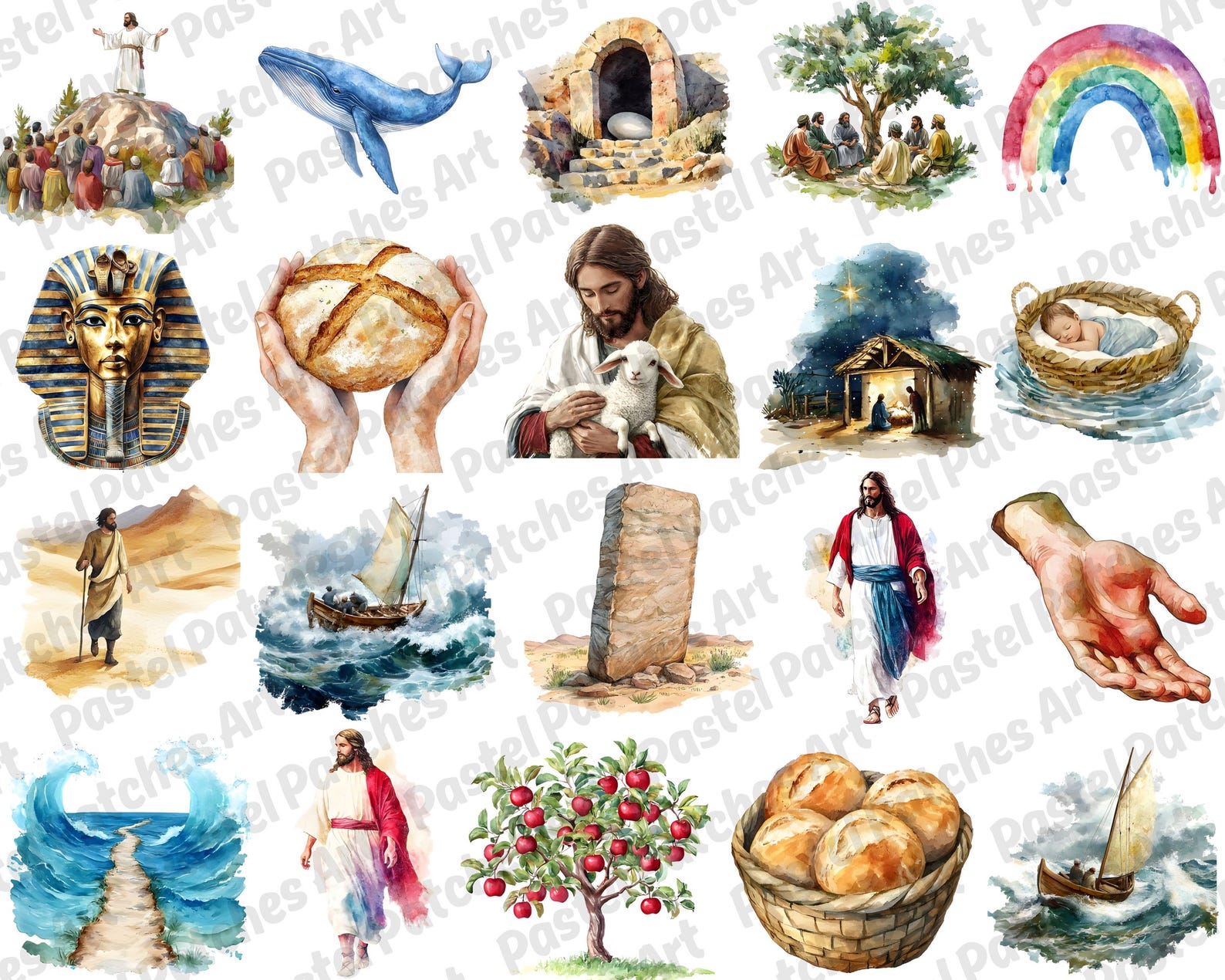 Bible Clipart, Religious Clip Art, Jesus Miracles, Biblical Characters ...