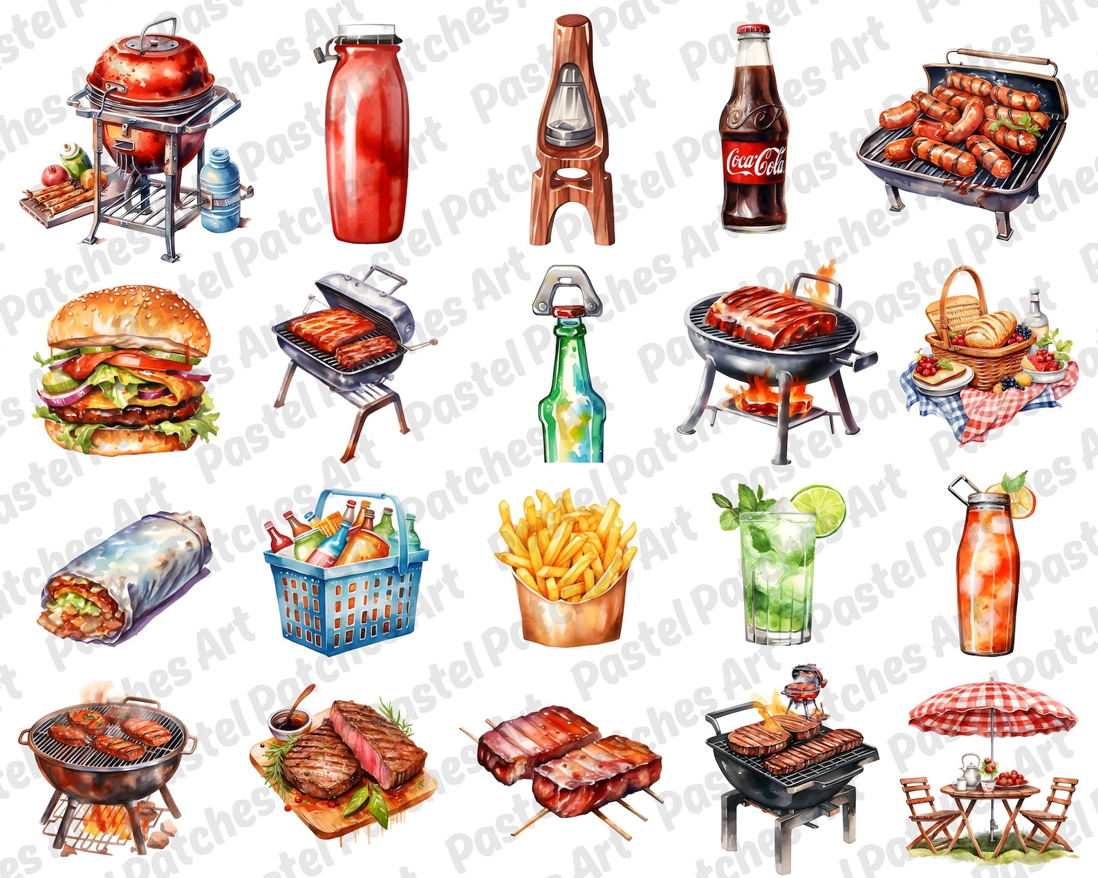 Barbecue Clipart, Barbecue Parties, Summer Barbeque Graphics, BBQ Grill ...