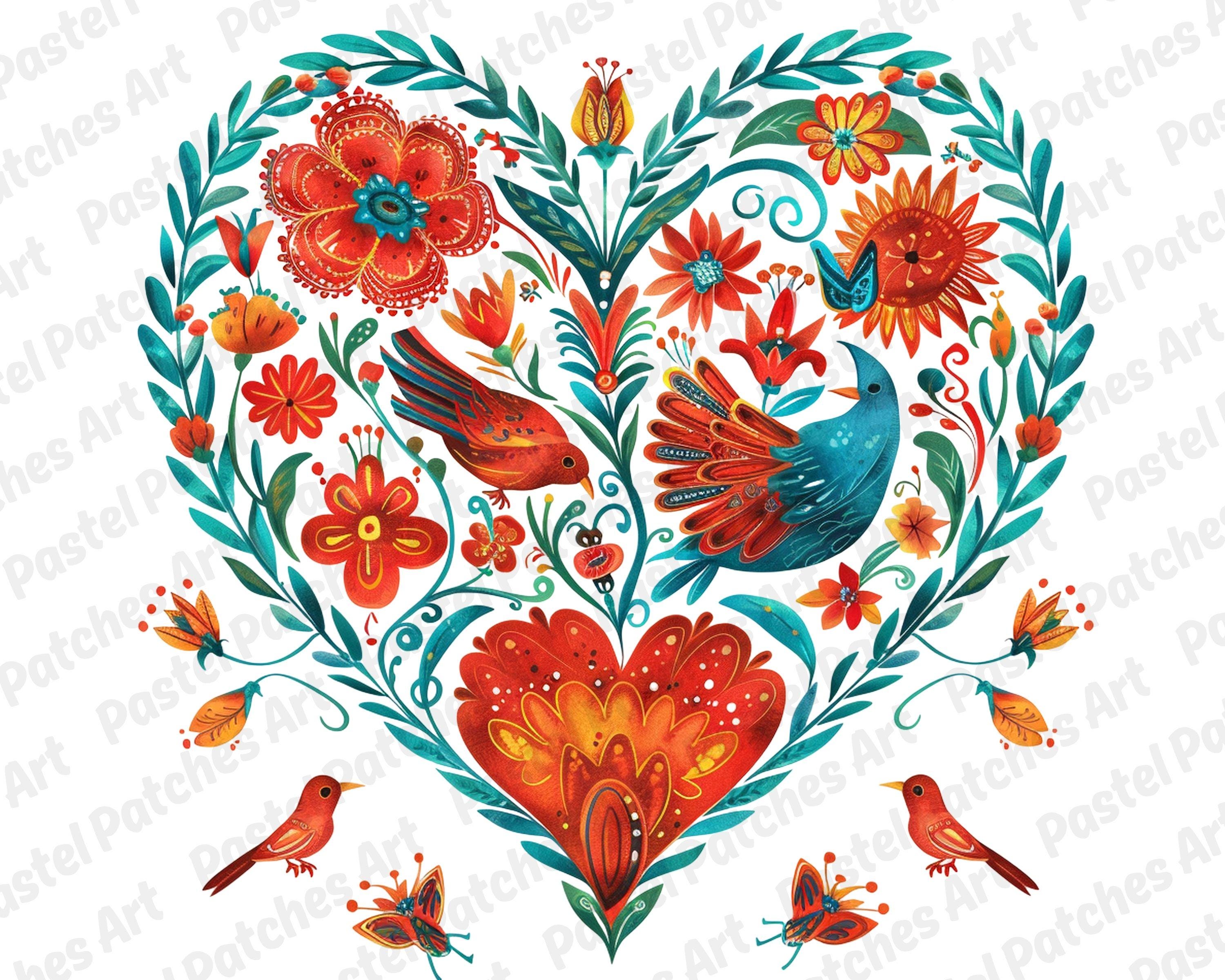 Mexican Sacred Heart PNG Bundle, 35+ Religious Clipart, Sacred Heart ...