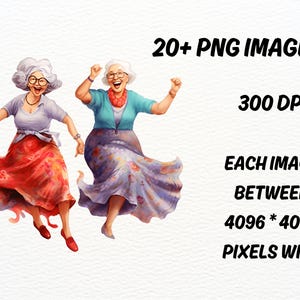 Funny Old Ladies Clipart, Crazy Old Lady Clipart, Cute Cartoon Grandma ...