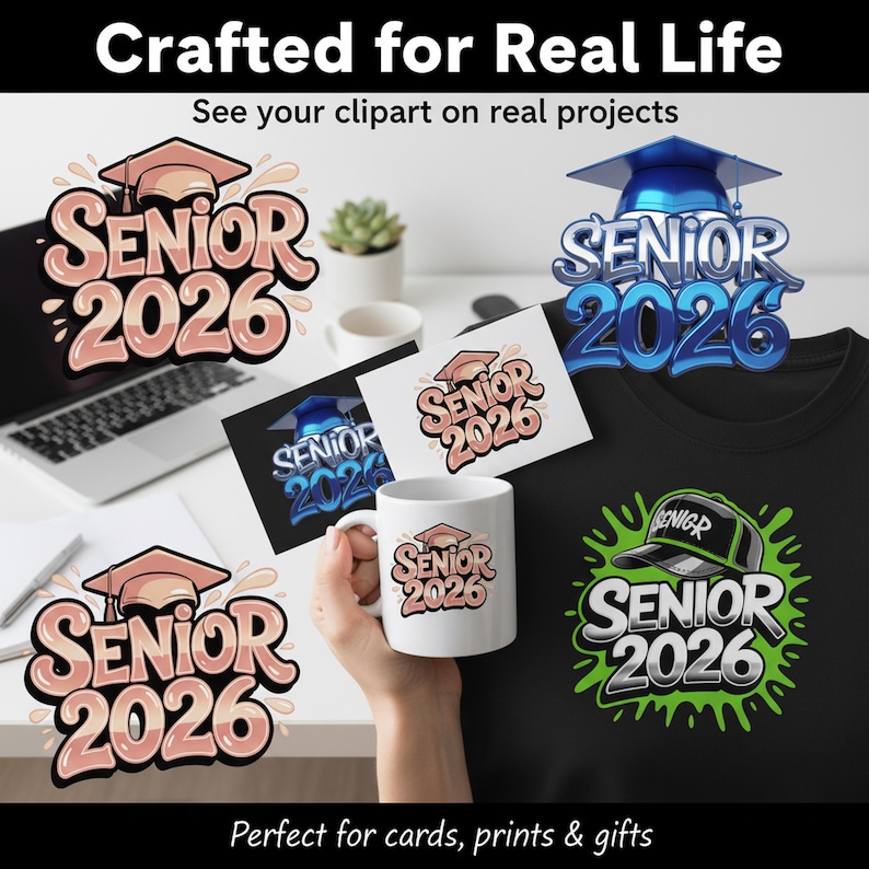 Senior 2026 PNG Bundle • Class of 2026 Sublimation Designs • 2026 ...