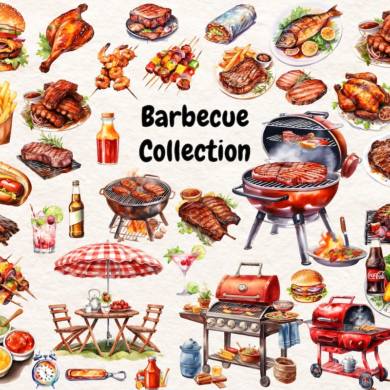 Barbecue Grill Print - Etsy