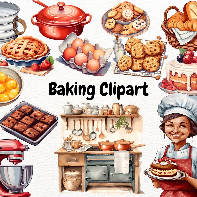 Baking Clip Art - Etsy