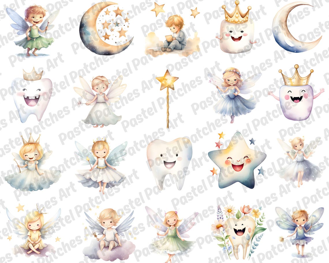 Tooth Fairy Clipart, Watercolor Fairy Clipart, Spring Fairy Clipart ...