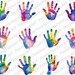Watercolor Handprint Clipart, Painted Hand Prints, Kids Handprints PNG ...