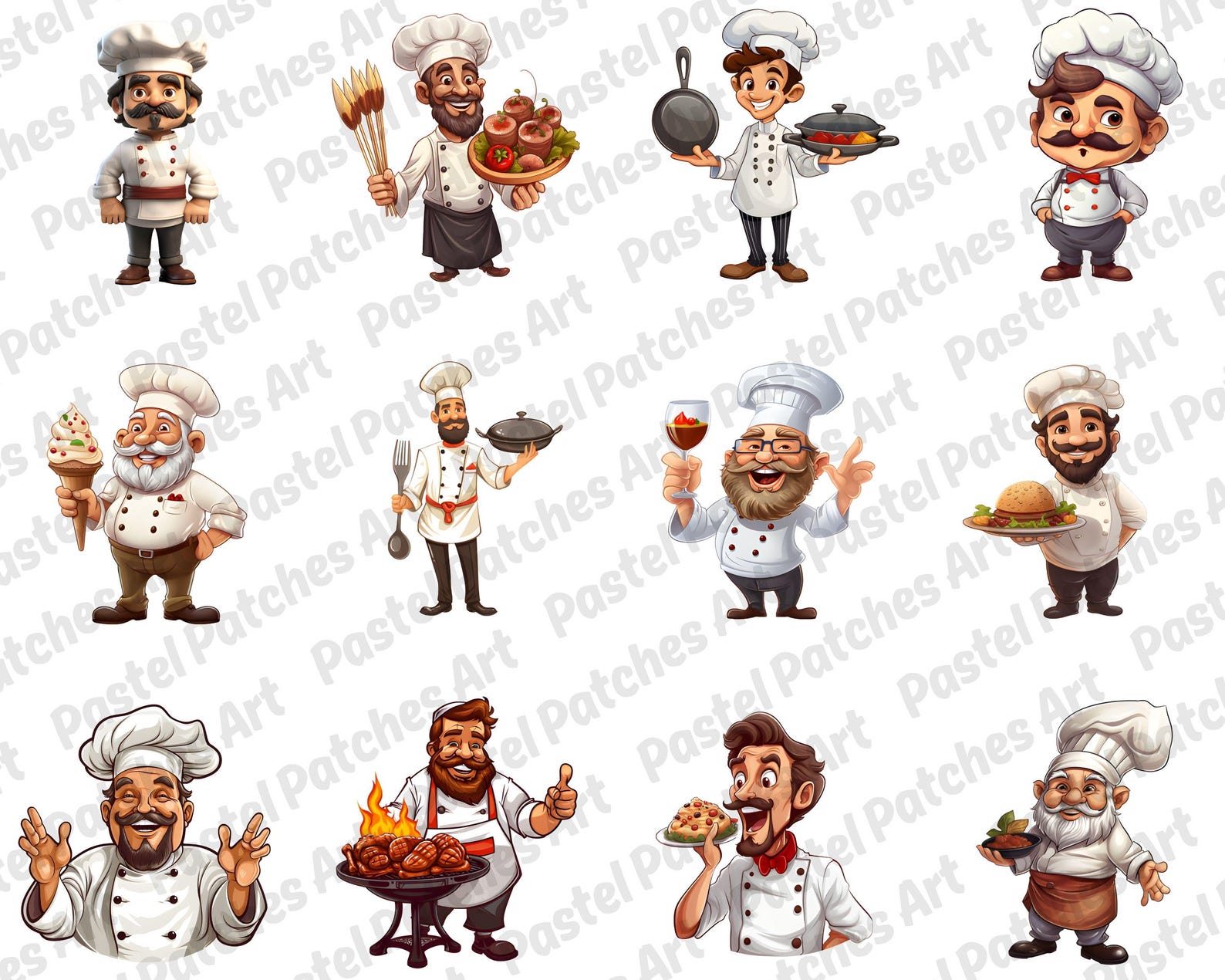 Funny Chef Clipart, Cooking Clipart, Cartoon Chef, Cooking Tools Png ...