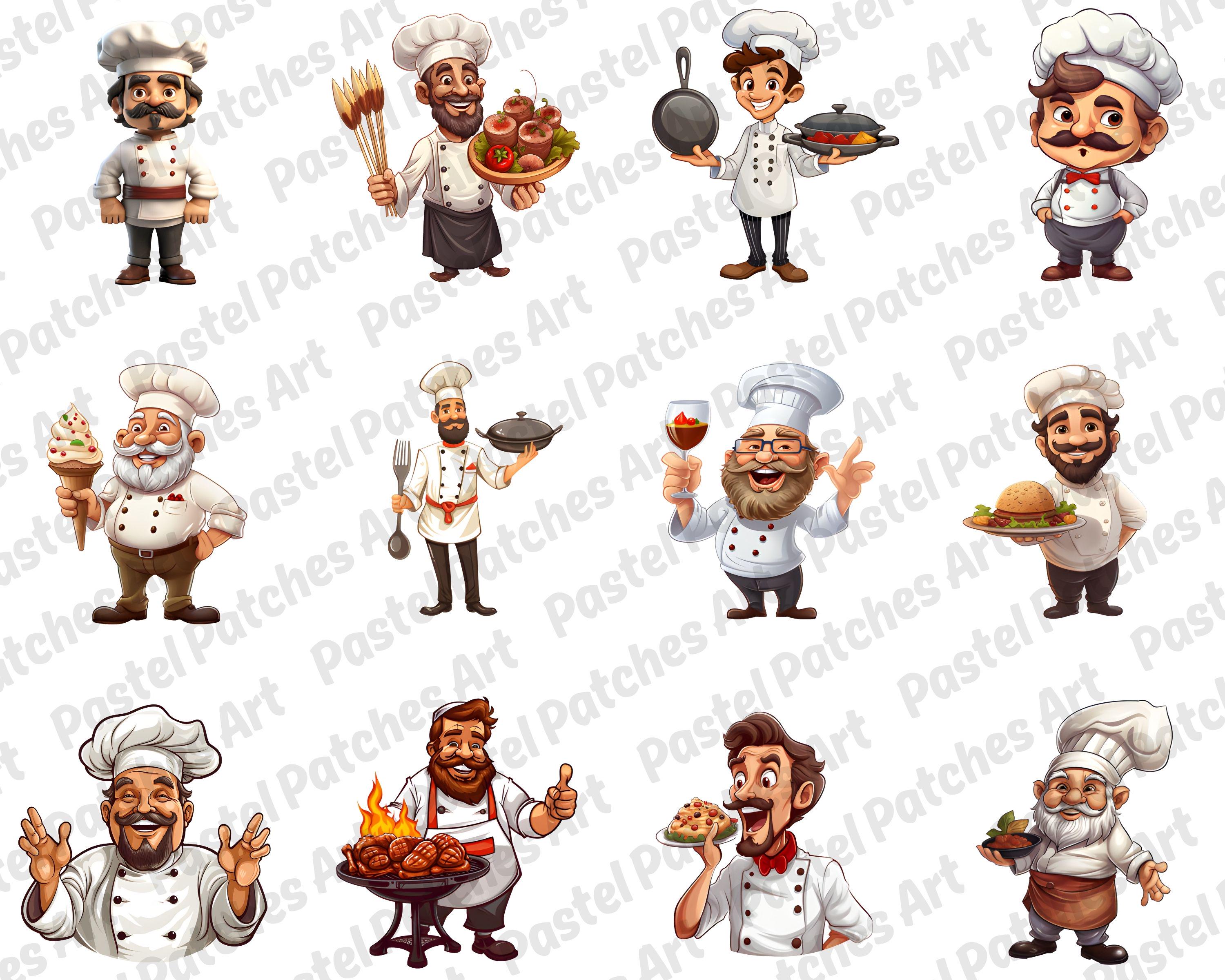Funny Chef Clipart, Cooking Clipart, Cartoon Chef, Cooking Tools Png ...