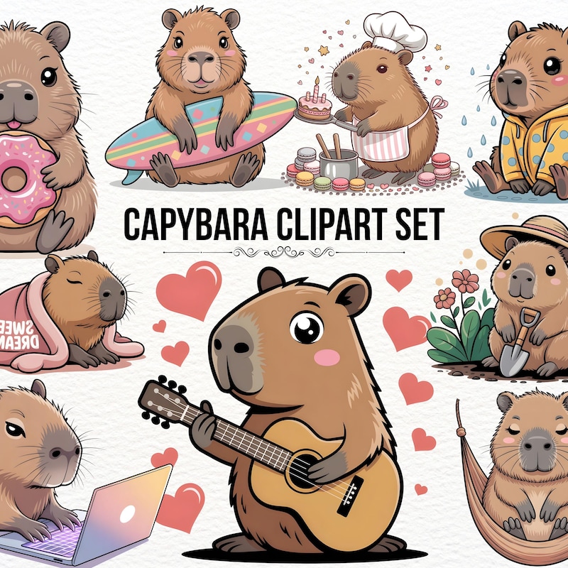 Cute Capybara Wallpapers - Etsy