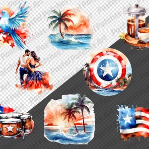 Puerto Rico Clipart - Puerto Rico Flag, Island Clipart, Summer Clipart ...