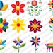 Otomi Mexican Clipart, Vibrant Fiesta Flowers, Otomi Animals Art ...