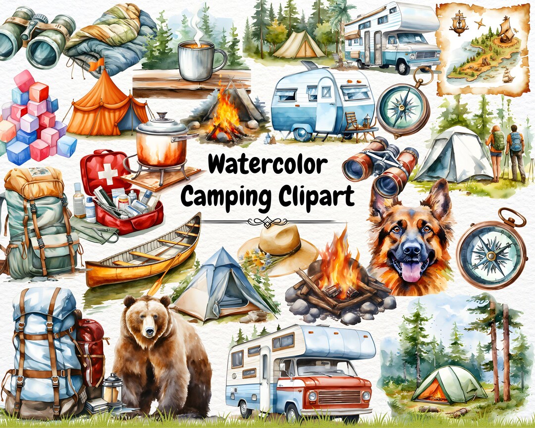 Camping Clipart, Campfire Png, Adventure Clipart, Campsite ...